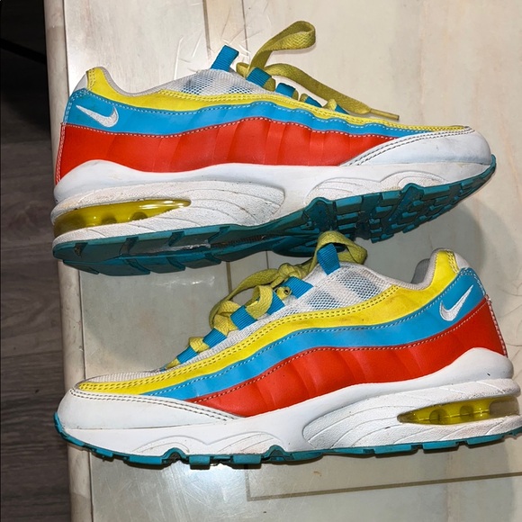 Nike | Shoes | Nike Red And Yellow Sneakers Air Max 27 React | Poshmark